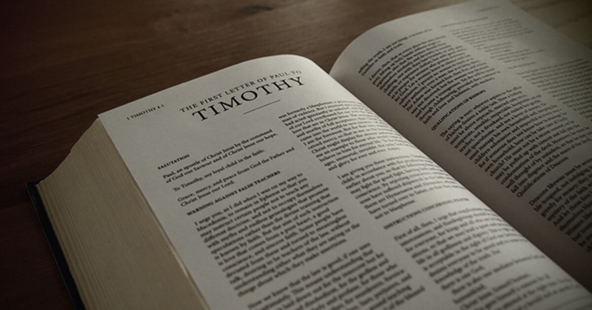 1 Timothy: Working for Order in God’s Household | Theology of Work